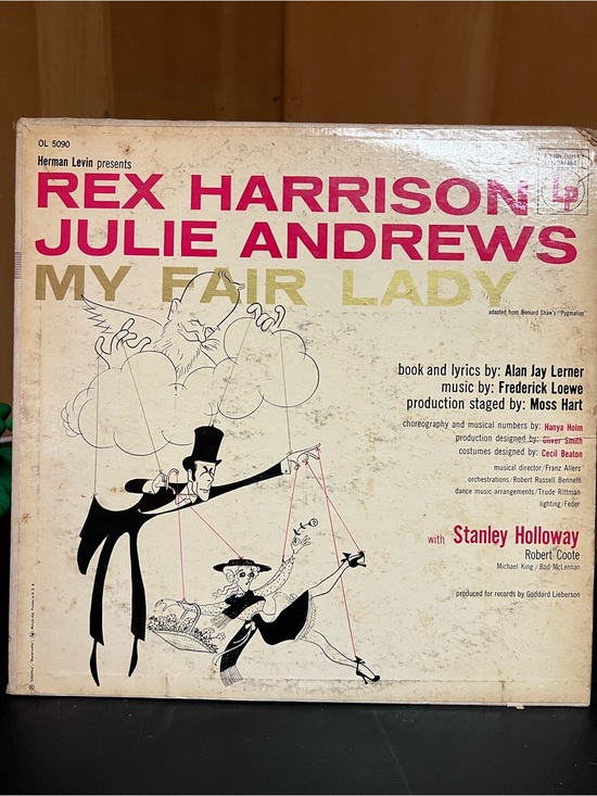 Media | Vintage 1956 My Fair Lady Rex Harrison Julie Andrews 12 Lp ...